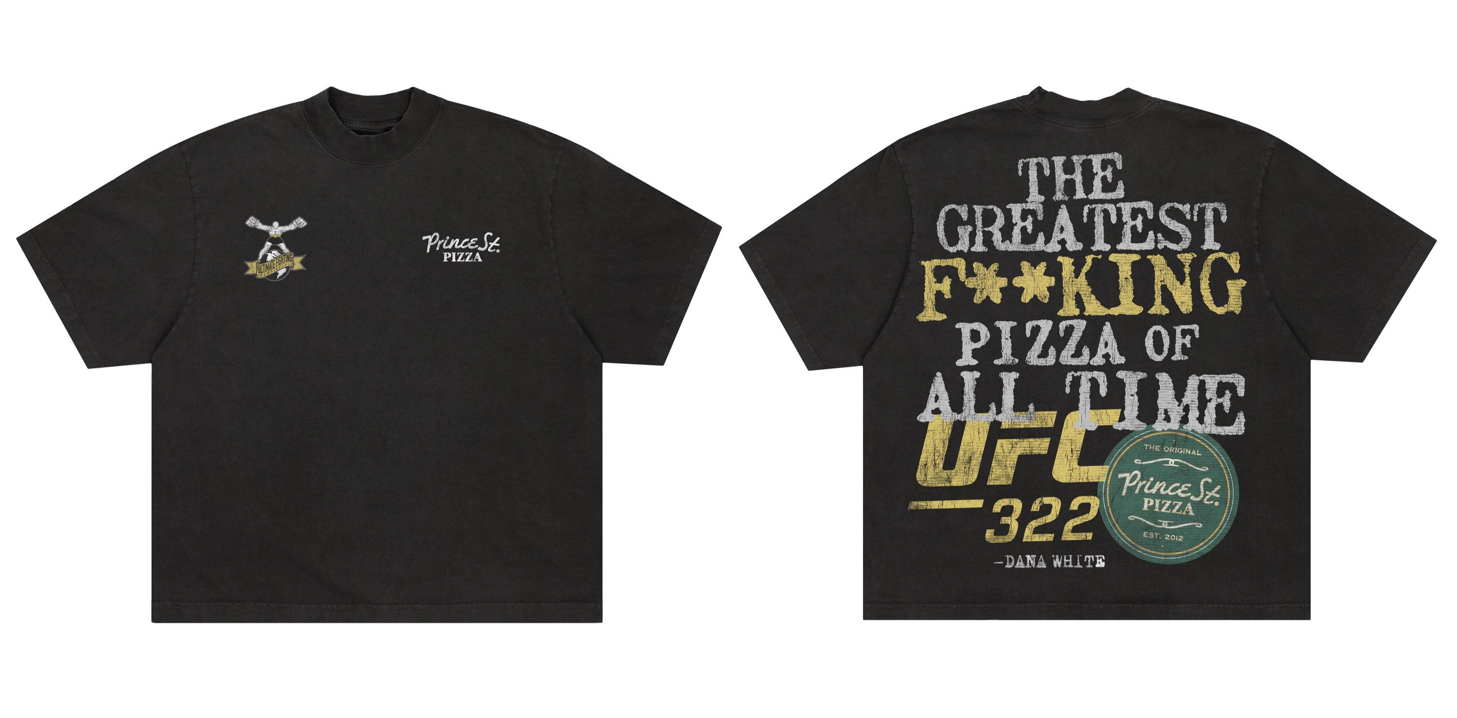 UFC x Prince St Pizza UFC 322 Collab T-Shirt – Prince St. Pizza Merch Store